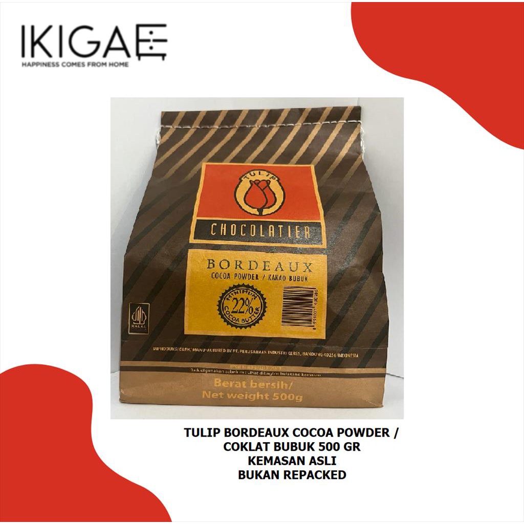 Jual TULIP COCOA POWDER / KAKAO BUBUK BORDEAUX 500 GR KEMASAN ASLI ...