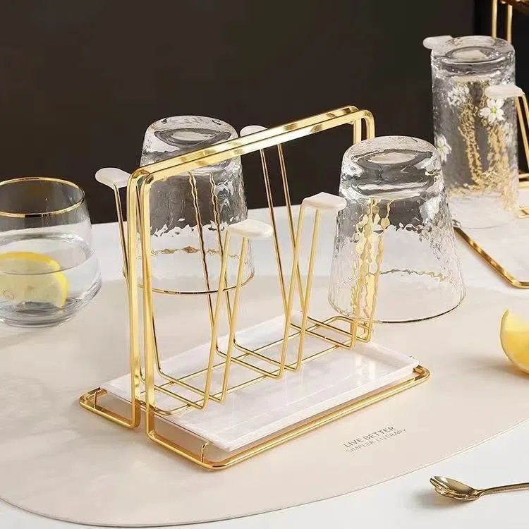 Jual Gantung Rak Cangkir Stainless Steel Minimalis Rak Gelas 6 Cup ...