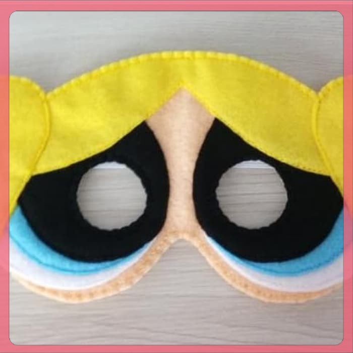 Jual Topeng Superhero The Powerpuff Girl Bubbles Felt Mask Pesta Anak ...