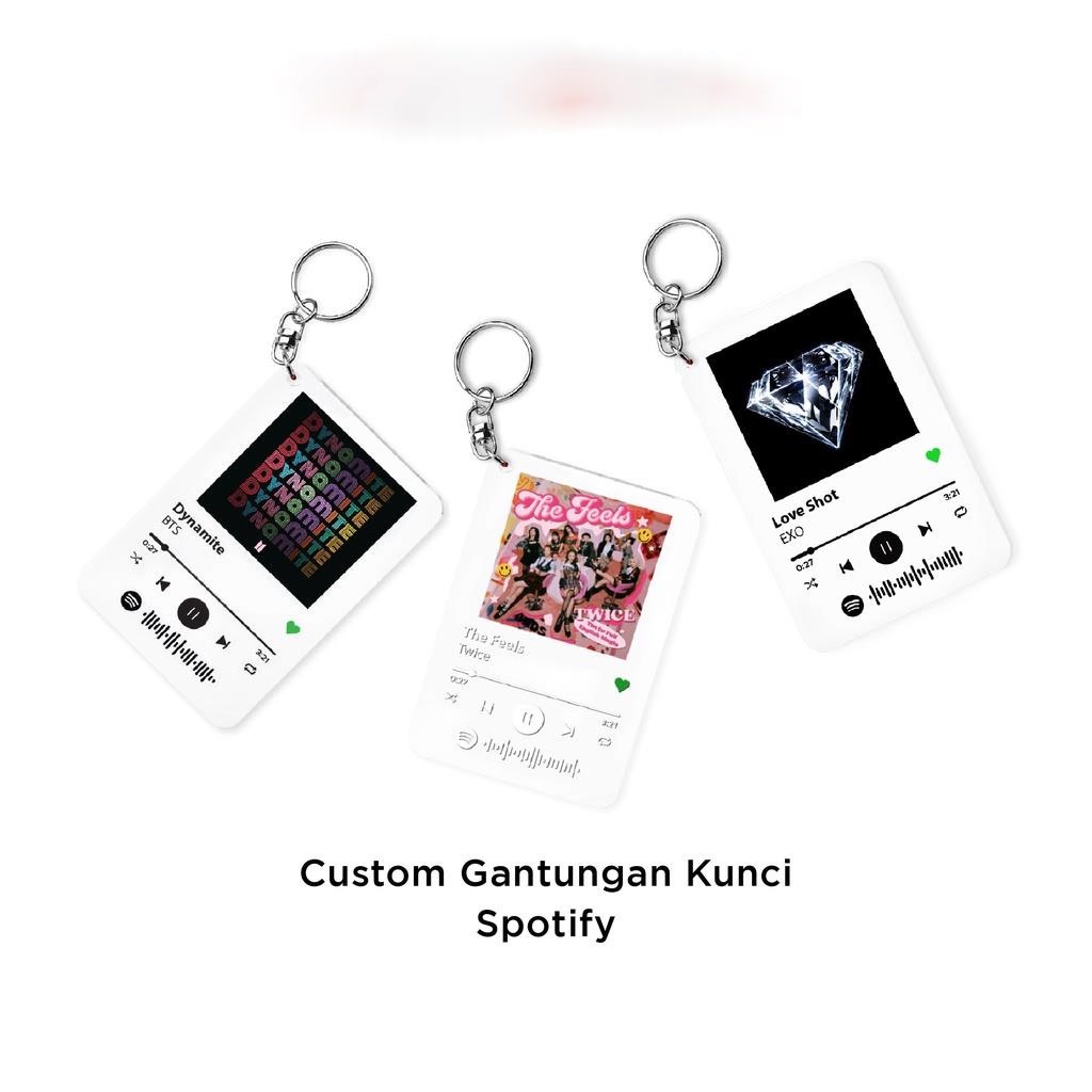 Jual Gantungan Kunci Akrilik Album Lagu Spotify Custom Print UV - Ganci ...
