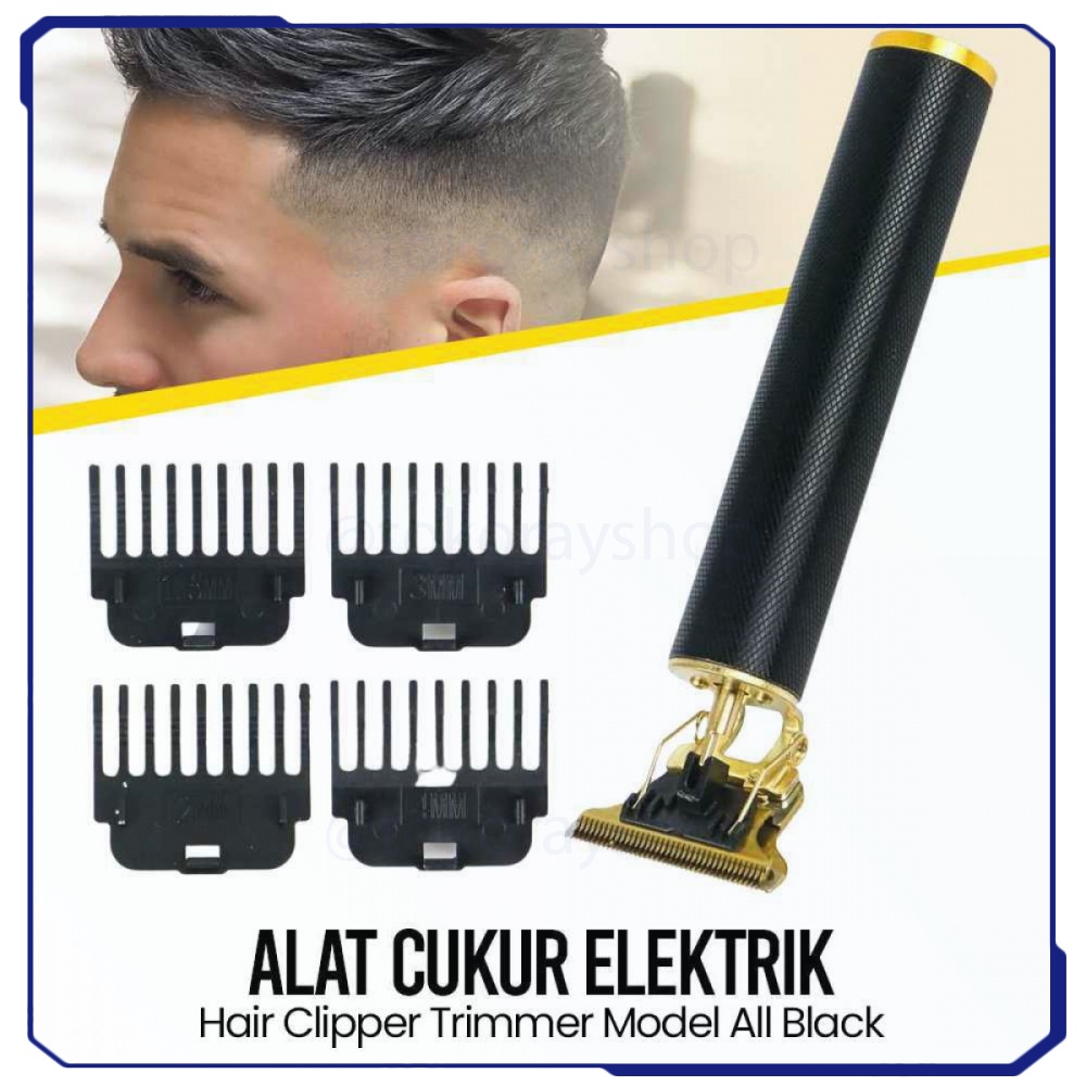 Jual Alat Cukur Elektrik Hair Clipper Trimmer Model All Black - T9 ...