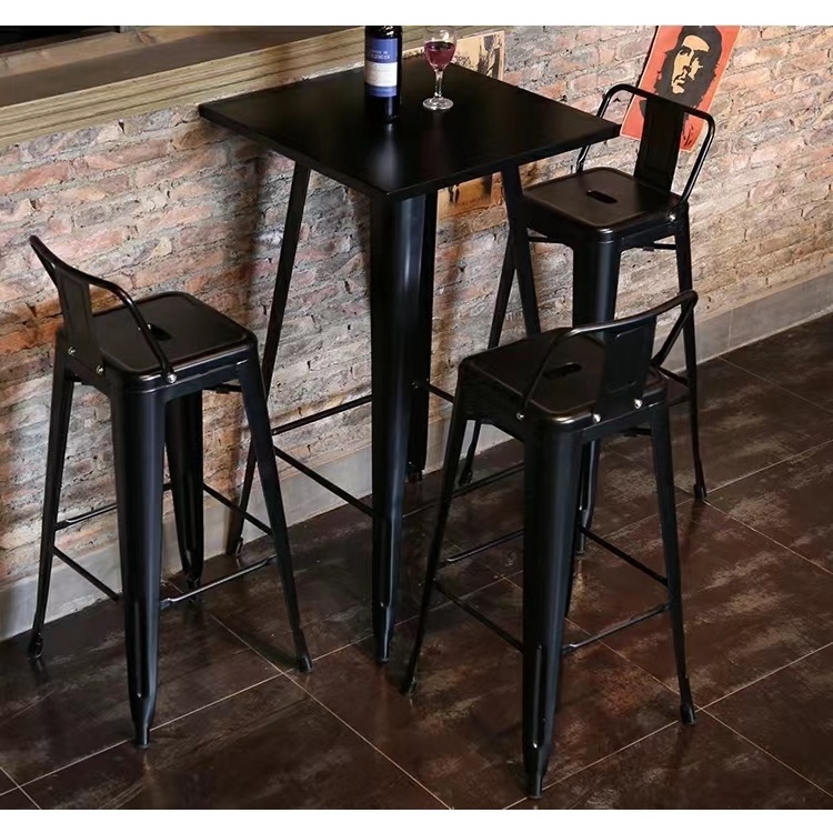 Jual Meja Besi Hitam Meja Cafe Meja Makan Tinggi Meja Makan Meja Kursi ...