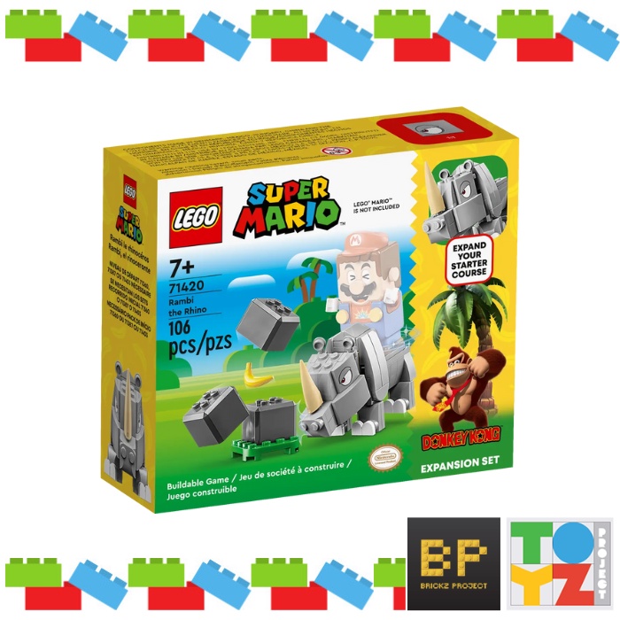 Jual Lego 71420 Mario - Rambi the Rhino Expansion Set | Shopee Indonesia