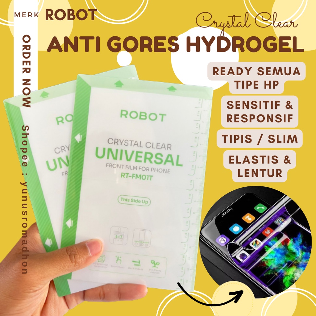 Jual [ ALL TYPE HP ] Anti Gores ROBOT Hydrogel Screen Protector ...