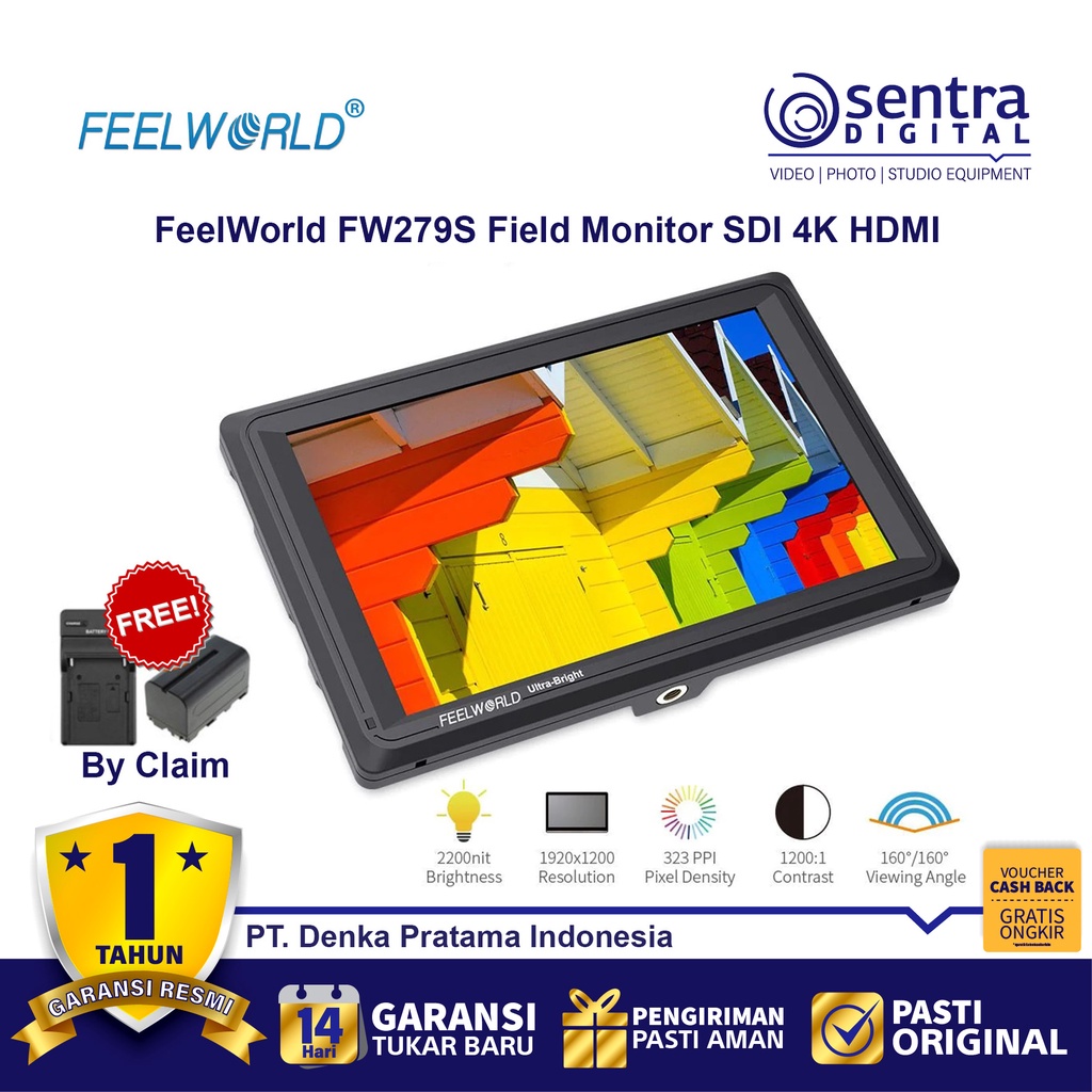 Jual FeelWorld FW279S Field Monitor SDI 4K HDMI ( External Monitor ...