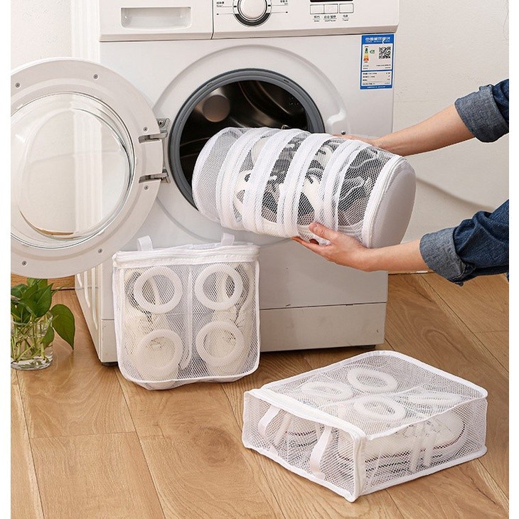 Jual kantong mesin cuci sepatu jaring laundry washing bag for shoes ...