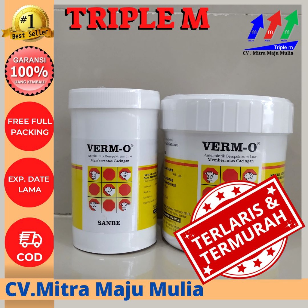 Jual VERM O 1 BOX Obat cacing sapi/ kambing/ ternak isi 12 bolus & 42 ...
