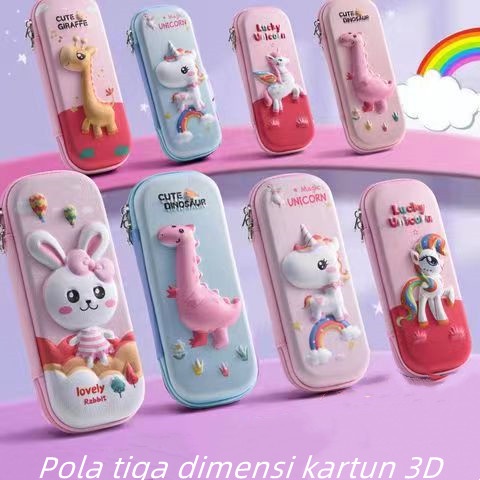 Jual Kotak pensil pola kartun 3D/tempat pensil aesthetic | Shopee Indonesia