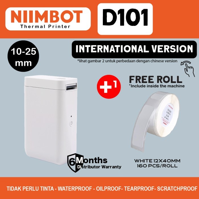Jual Printer Niimbot D101 Mini Portable Wireless Bluetooth Label ...