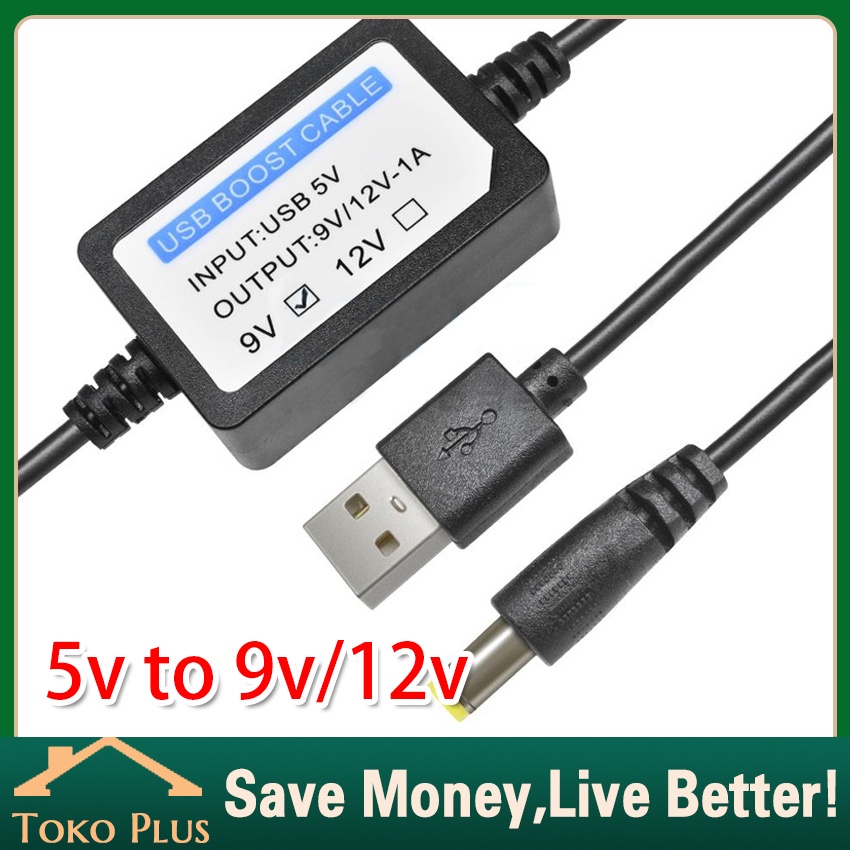 Jual Kabel Adapter Step Up Usb 5v To 12v/9v Dc Converter Ukuran 5.5x2 ...
