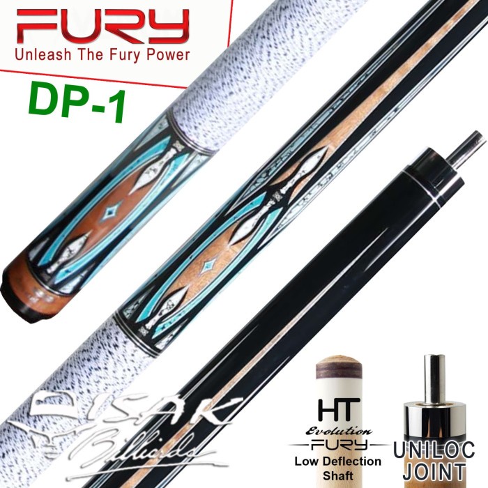 Jual Fury DP-1 Cue - HTE Low Deflection Uniloc Billiard Stick Biliar ...