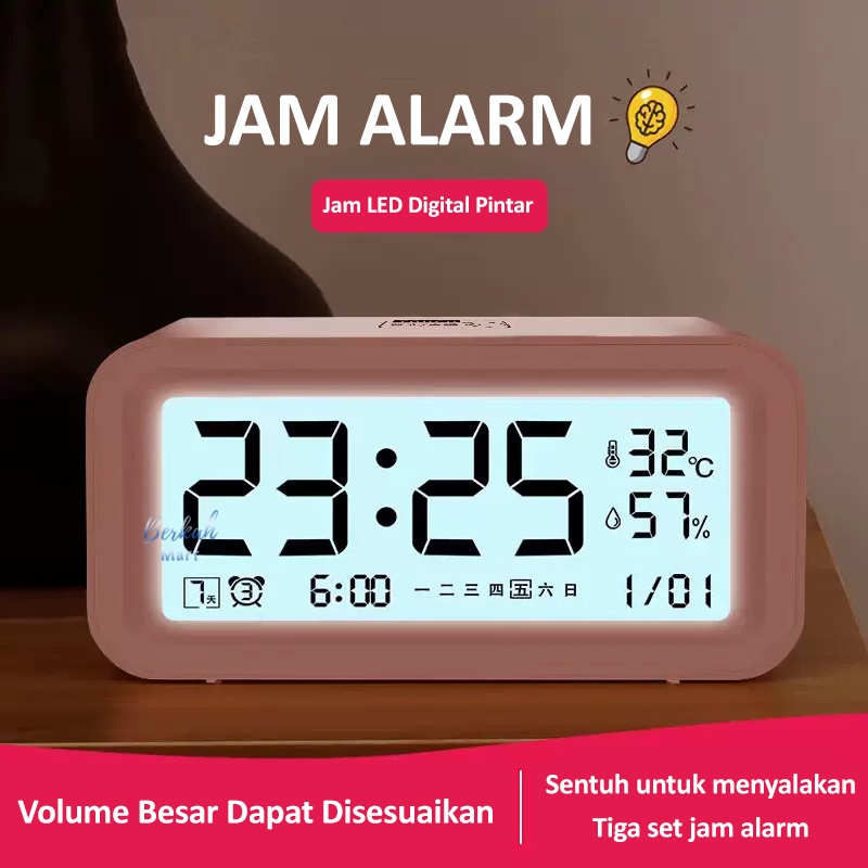 Jual Smart Digital Clock Jam Alarm Weker Dengan Lampu LED Backlight ...