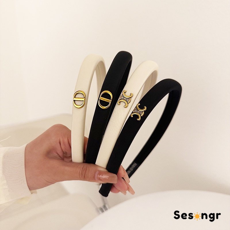 Jual Vintage Huruf Warna Solid Rambut Band Temperamen Elegan Rambut ...