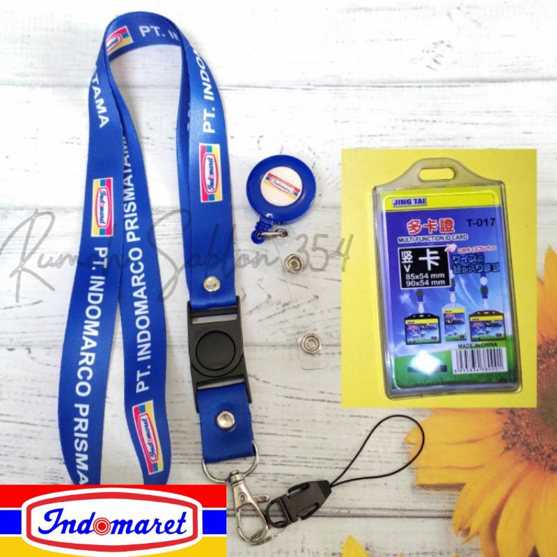 Jual lanyard INDOMARET | lanyard INDOMART | gantungan kunci name tag id ...