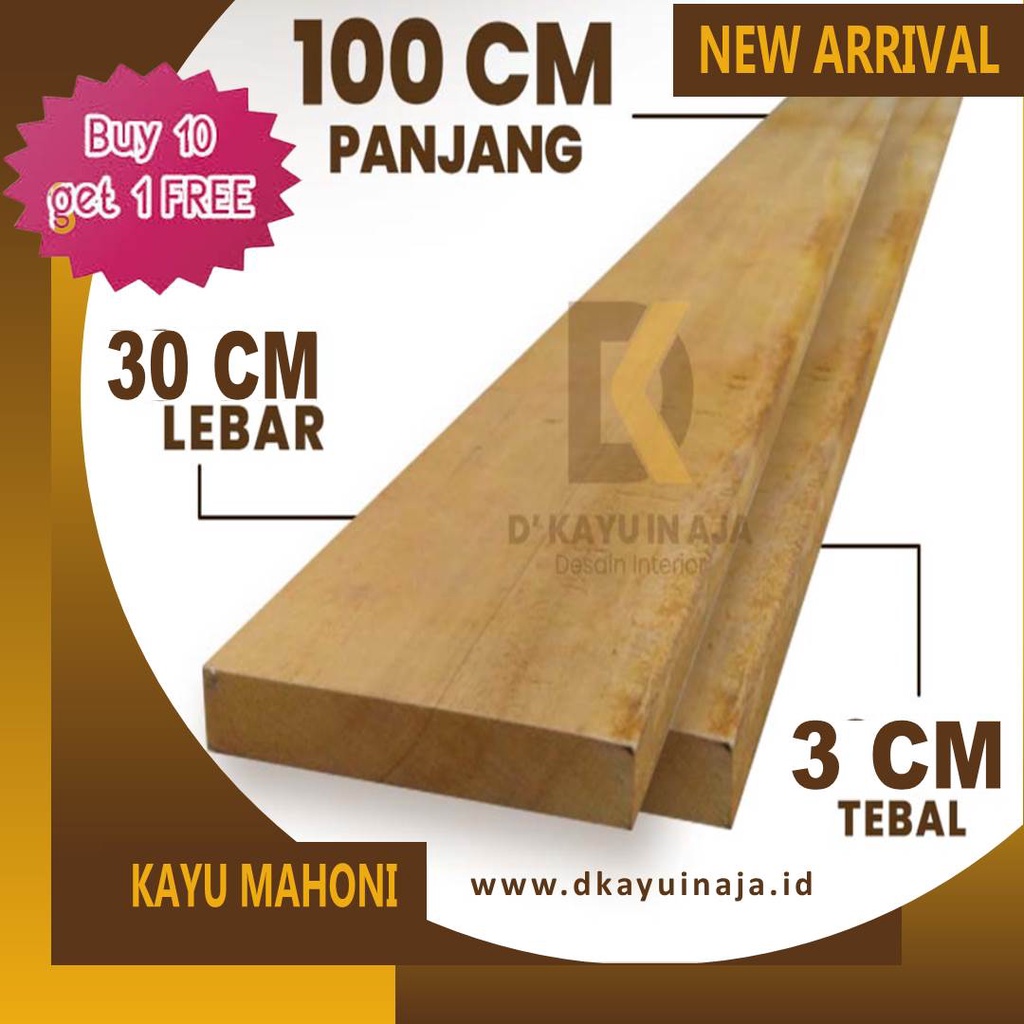 Jual Papan Kayu Mahoni Ukuran Tebal 3cm Lebar 30cm Panjang 100cm ...