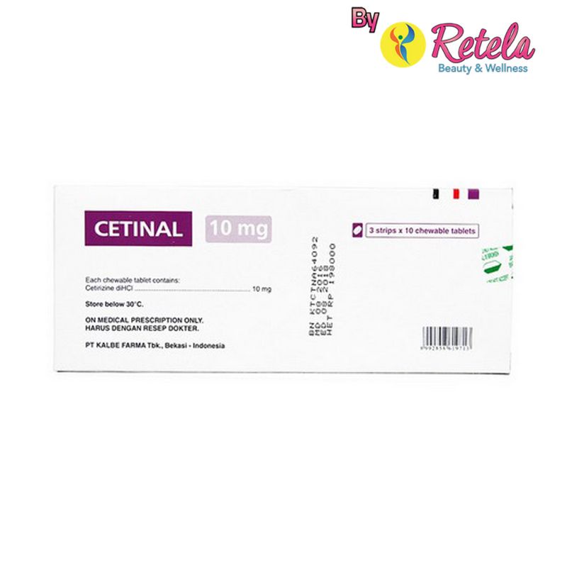 Jual CETINAL 10MG 1 STRIP 10 TABLET | Shopee Indonesia