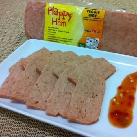 Jual veggie way happy ham vegetarian / daging kornet / corned | Shopee ...