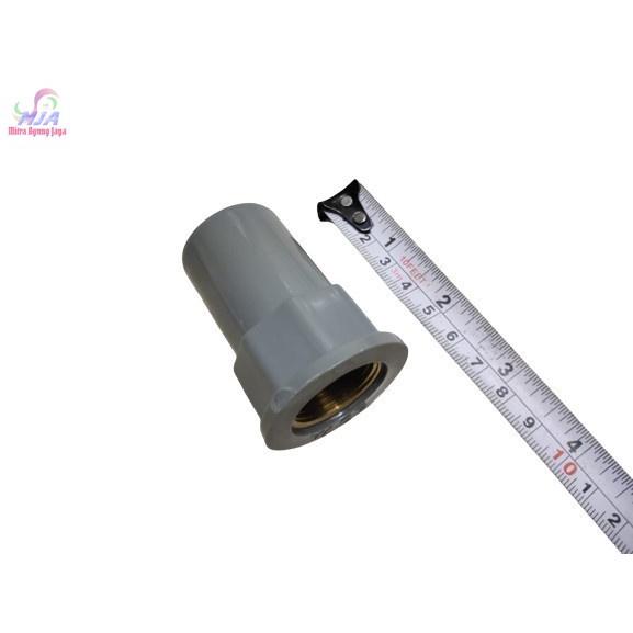 Jual SOKET LURUS KUNINGAN SOVA 3/4 INCH FITTING PIPA PARALON DRAT PVC ...