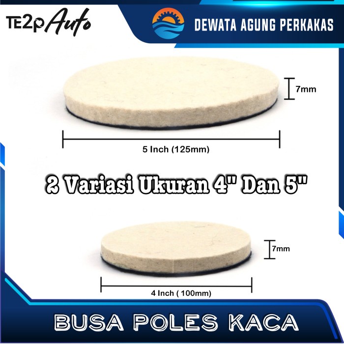 Jual Busa Poles Kaca Mobil 4 Inch 5 Inch Wool Felt Glass 4" 5" | Shopee ...