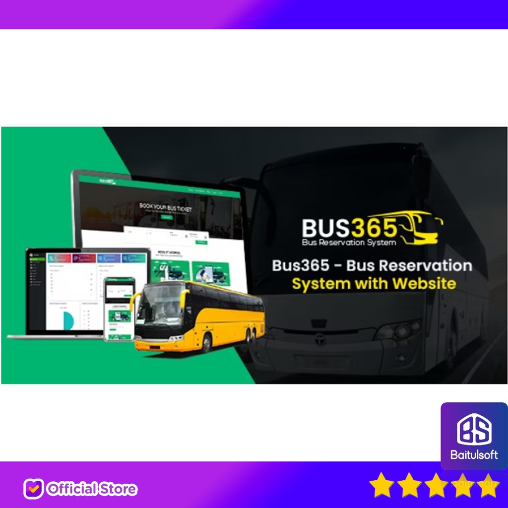 Jual SOURCE CODE APLIKASI BUS365 - BUS RESERVATION SYSTEM WITH WEBSITE | Shopee Indonesia