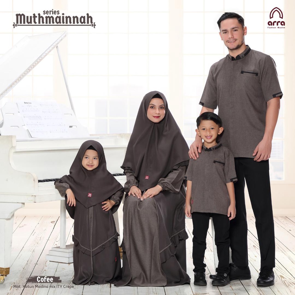 Jual Sarimbit Keluarga Muthmainnah Warna Coffe couple cauple kapel Set ...