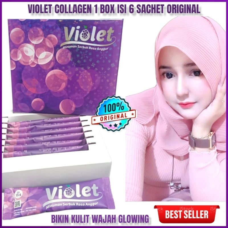 Jual VIOLET COLLAGEN GLUTHATIONE BASU 1 BOX ISI 6 SACHET ORIGINAL EKSTRAK BUAH ANGGUR | Shopee ...