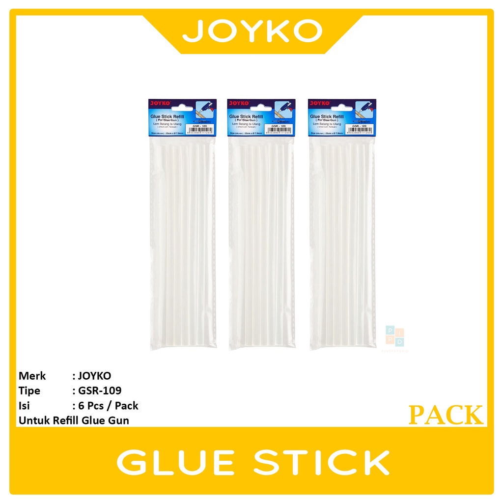 Jual JOYKO - Glue Stick Refill - Lem Bakar - Isi Lem Tembak GSR-109 - 6 ...