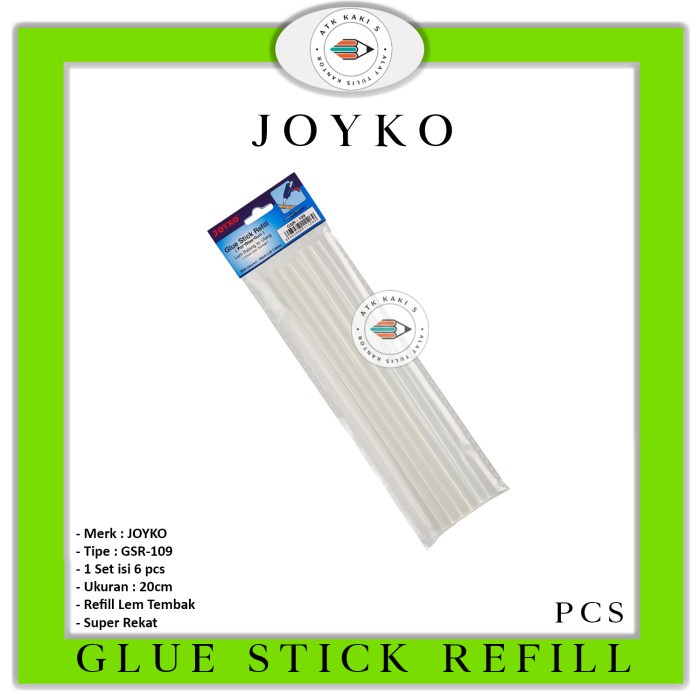 Jual JOYKO - GSR 109 / Refill Lem Tembak / Glue Gun 20 Watt - Pack ...