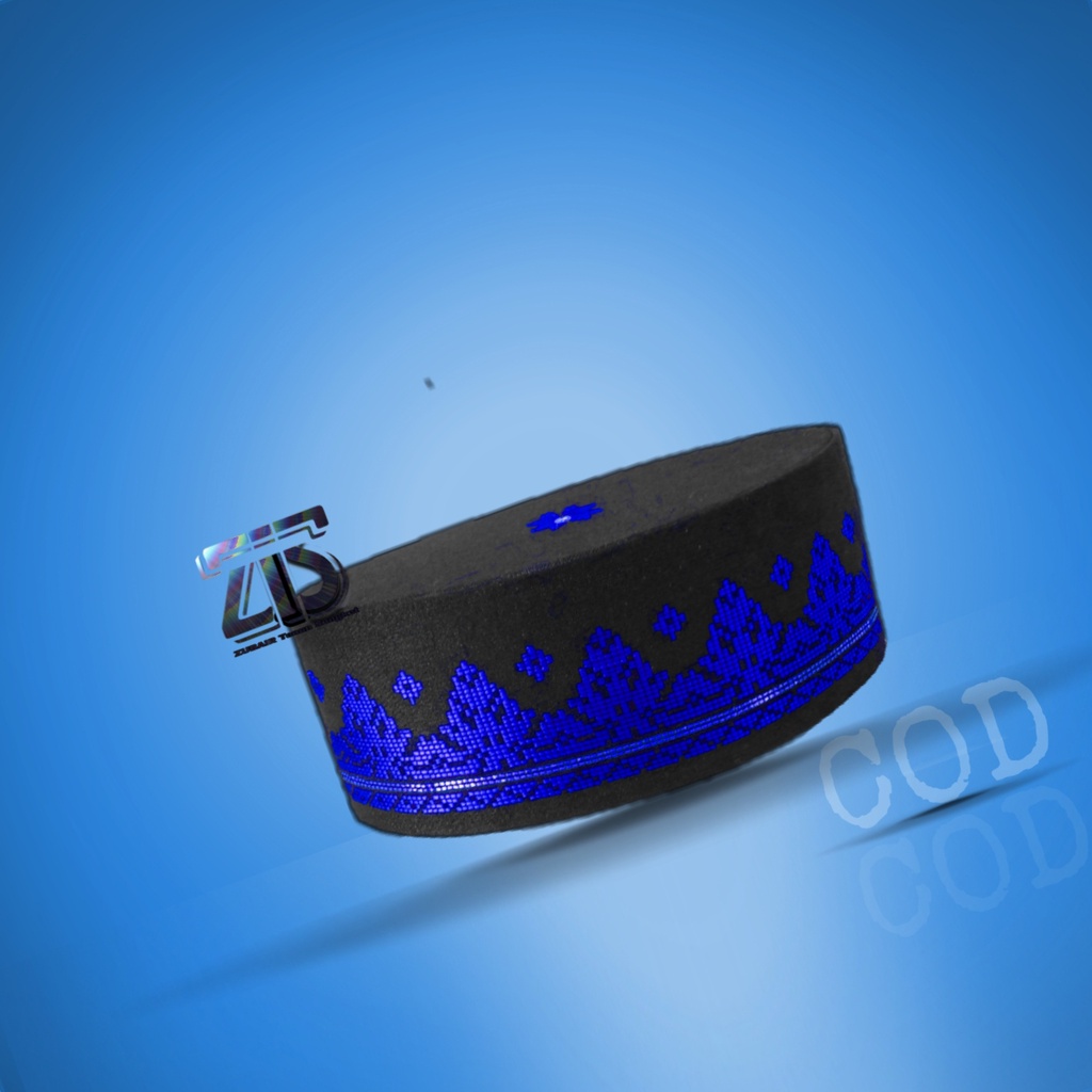 Jual PECI HITAM BIRU TUA SONGKOK GRATIS ONGKIR SONGKO TOPI LOBE ZUBAIR ...