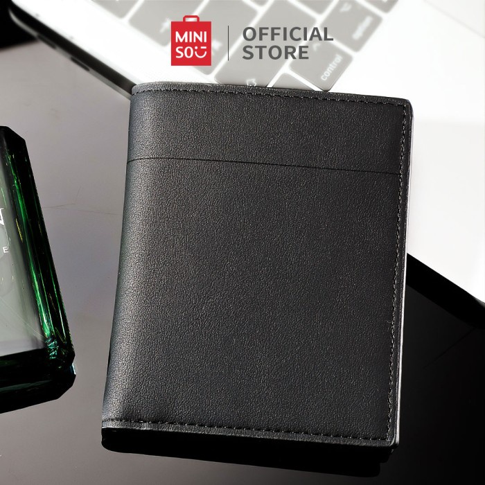 Jual MINISO Dompet Vertikal Dompet Kasual Pria, Hitam | Shopee Indonesia