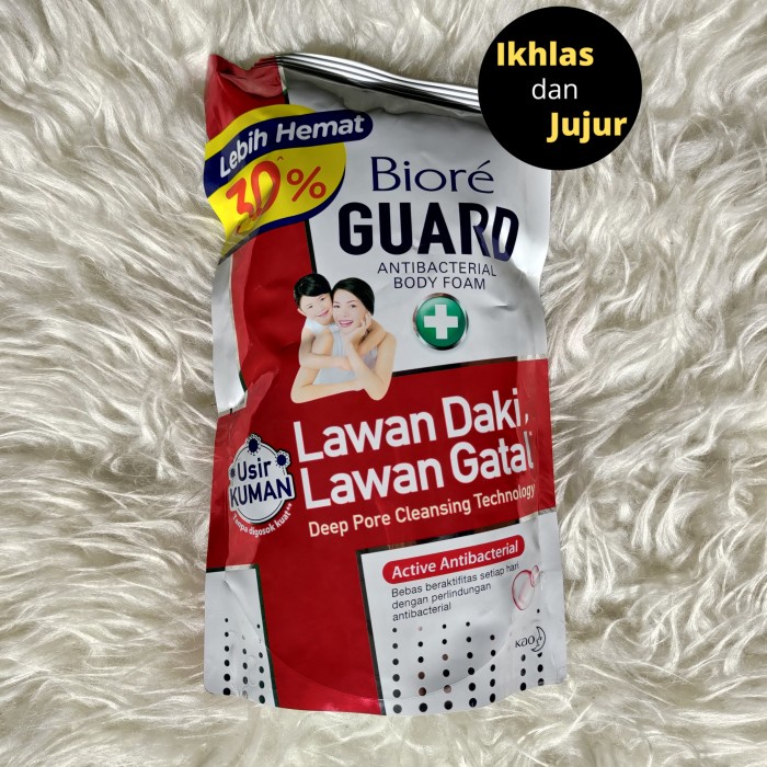 Jual Biore Guard Active Bacterial 800 ml Antibacterial Body Foam Merah ...