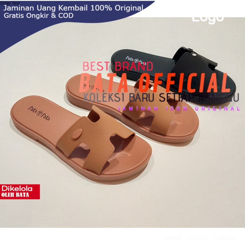 Jual Bata Sandal Wanita Flat Model Selop Pat Pata 5726026 & 5723026 ...