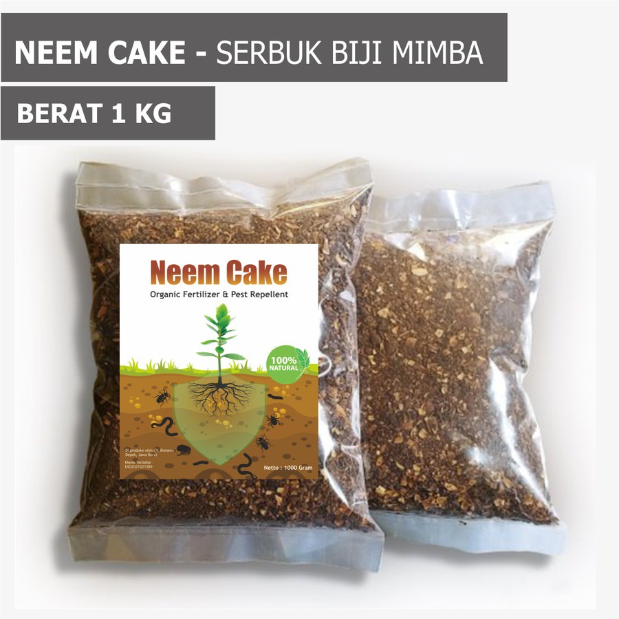 Jual Serbuk Biji Mimba Insektisida & Pupuk Organik Tanah - Neem Cake 1 ...