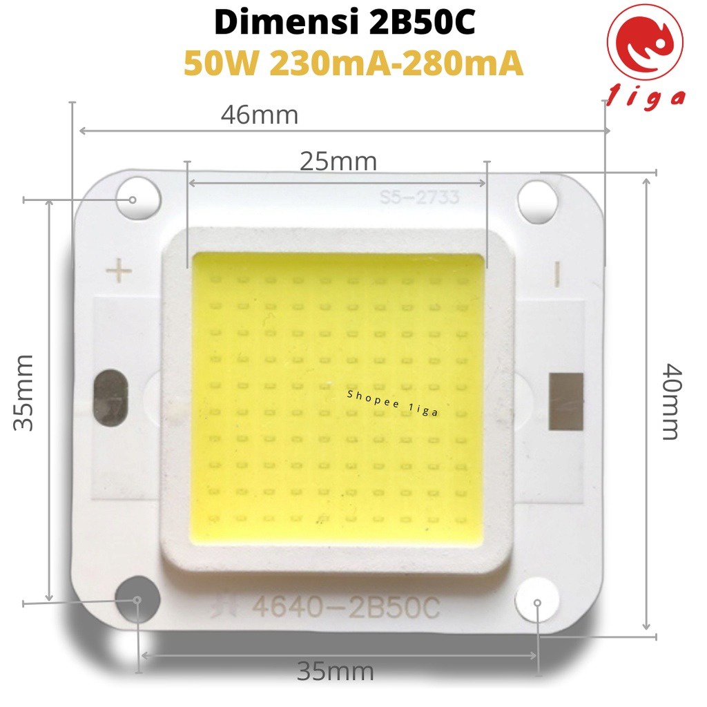 Jual Mata LED - Bohlam Lampu Jalan PJU Cobra 50W - LED Chip COB | Shopee Indonesia