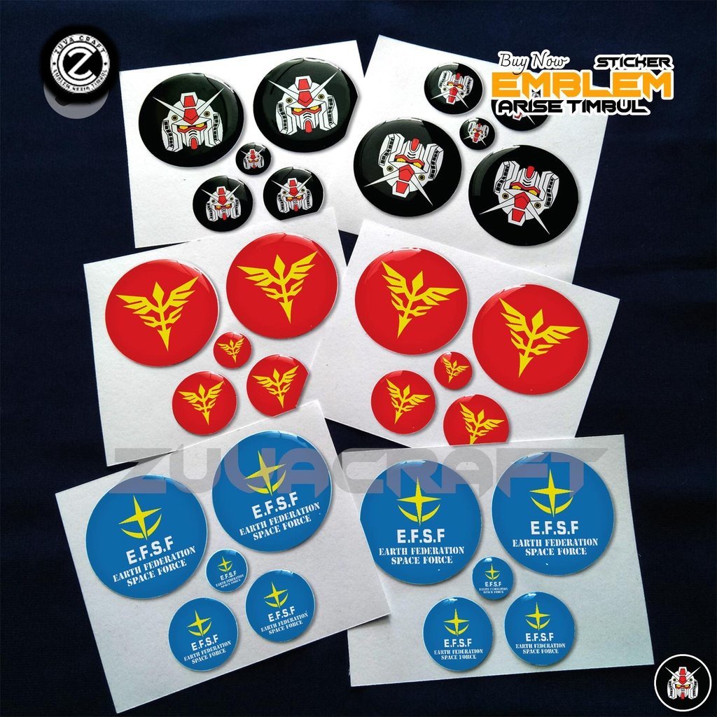 Jual STIKER MOTOR 1 SET STIKER MOTOR LOGO GUNDAM HEAD GUNDAM ZEON ...