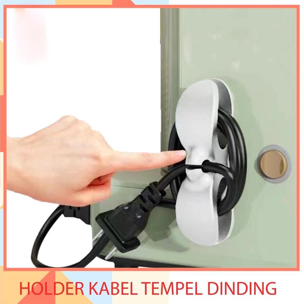 Jual HOLDER PENGGULUNG KABEL BENTUK PITA KLIP TEMPEL DINDING POWER PLUG ...