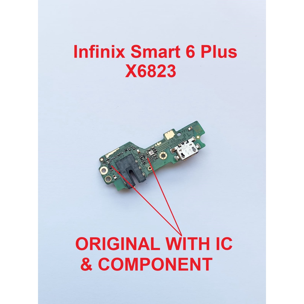 Jual FLEXIBLE CHARGER Infinix SMART 6 PLUS X6823 Papan Cas WITH IC FULL COMPONENT USB MICRO ...