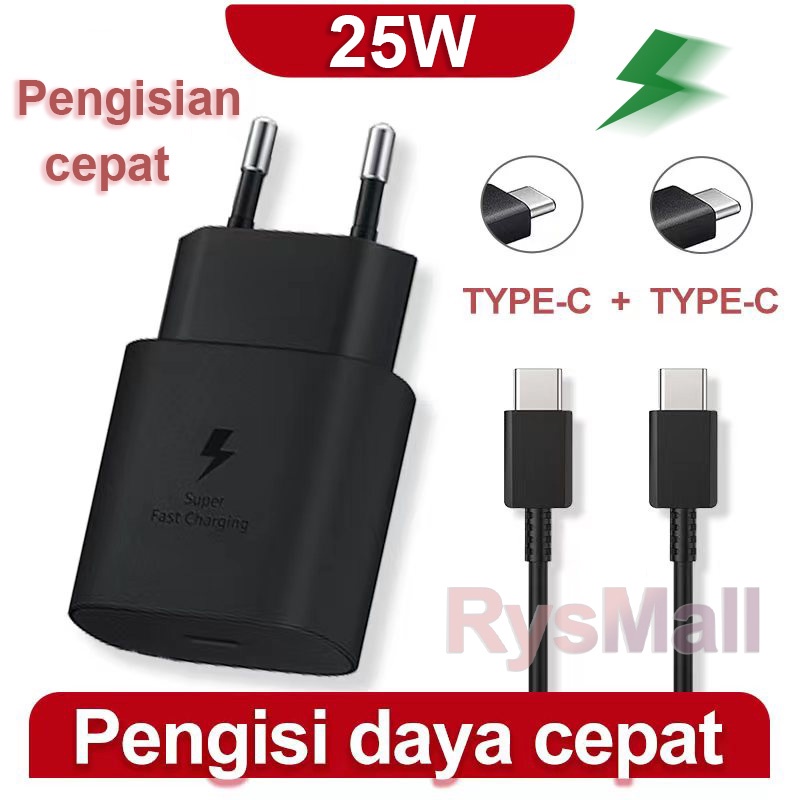 Jual Charger Samsung 25W 45W Carger tipe c ke tipe c Original 100% Fast ...