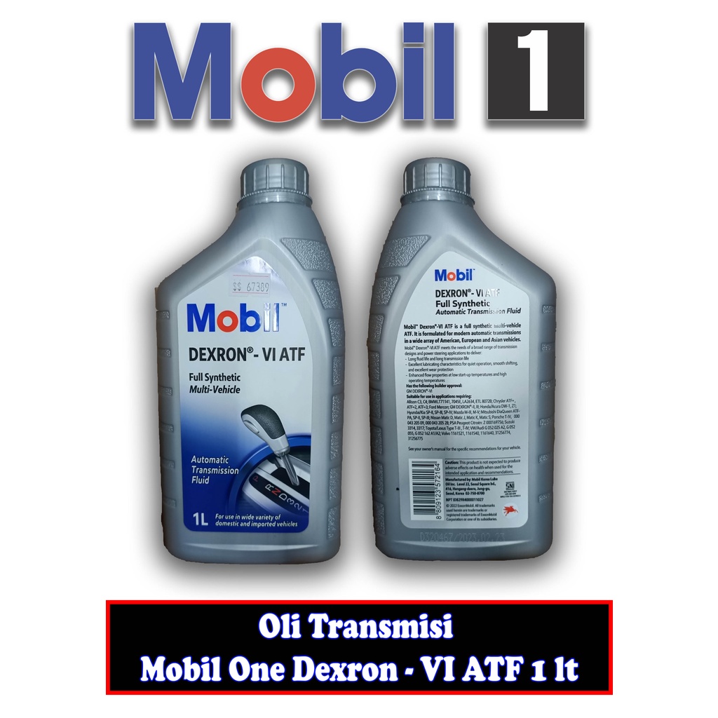 Jual Oli Transmisi Mobil One Dexron - VI ATF 1lt - 67389 - | Shopee Indonesia