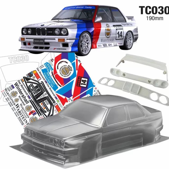 Jual Team C TC030 BMW E30 M3 PC 190mm clear body with sticker | Shopee ...