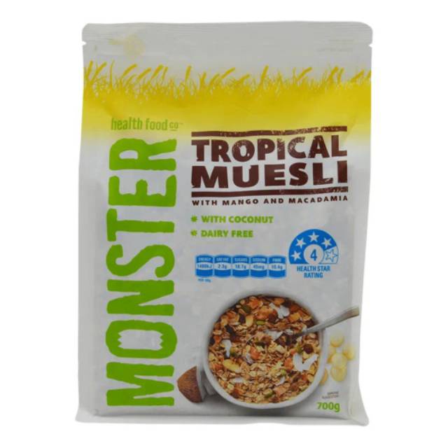 Jual Monster Tropical Muesli with Mango and Macadamia 700g (CitraFood ...