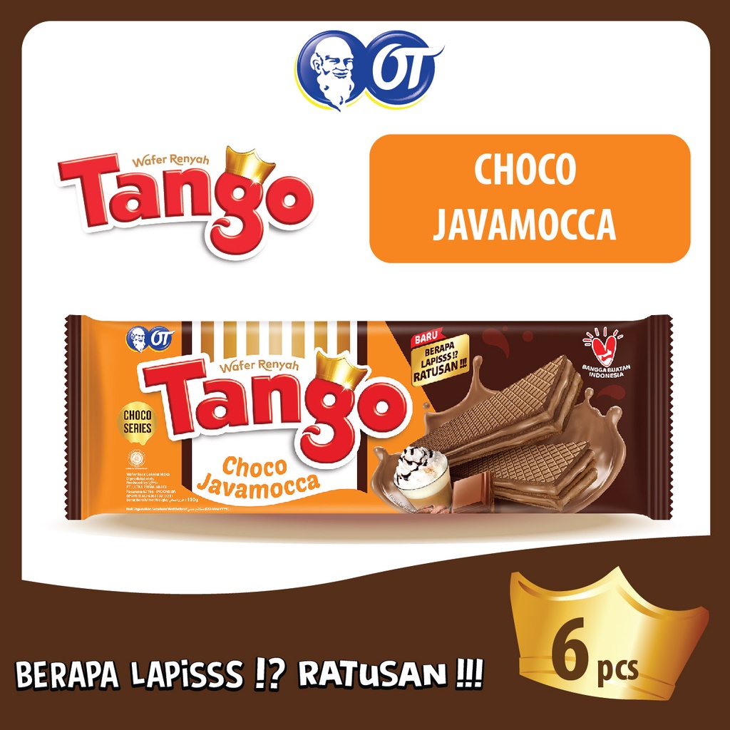 Jual WAFER TANGO CHOCO JAVAMOCCA 110GR - [ISI 6 PCS] | Shopee Indonesia