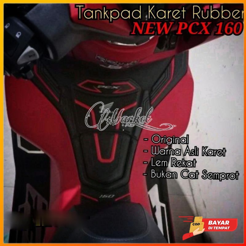 Jual Tankpad PCX 160 karet New Tank Pad Karet Rubber premium PCX 160 ...