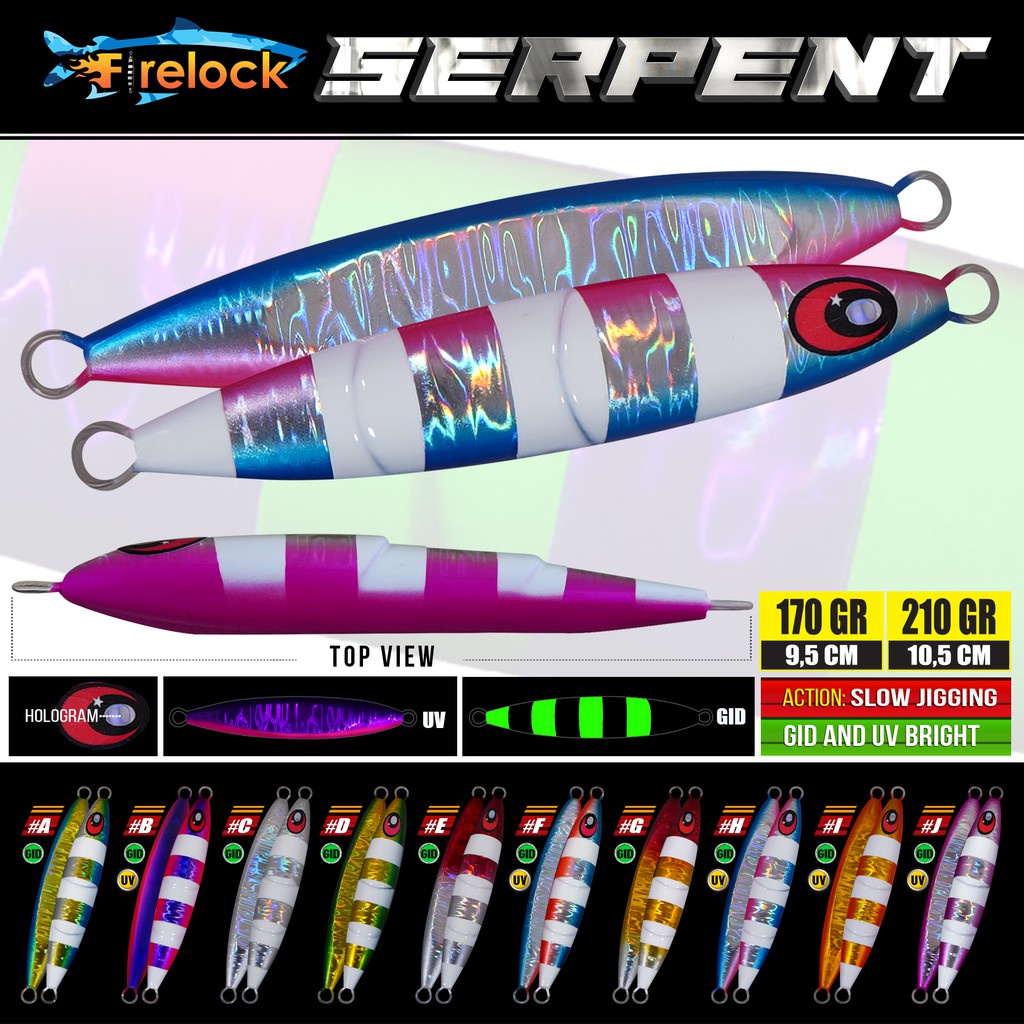 Jual EXTRA BONUS | UMPAN PANCING metal jig FIRELOCK SERPENT 170 210 ...