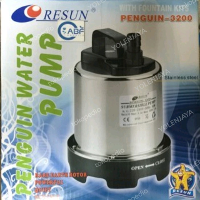 Jual RESUN PENGUIN 3200 POMPA CELUP STAINLES STEEL WATER PUMP AIR KOLAM | Shopee Indonesia
