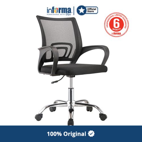 Jual Informa G Zaki Kursi Kantor Sandaran Rendah - Hitam Tempat Duduk ...