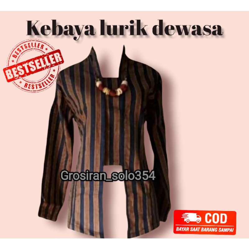 Jual Kebaya dan Sorjan Kebaya lurik | baju Lurik wanita | baju adat jawa | baju lurik jawa ...