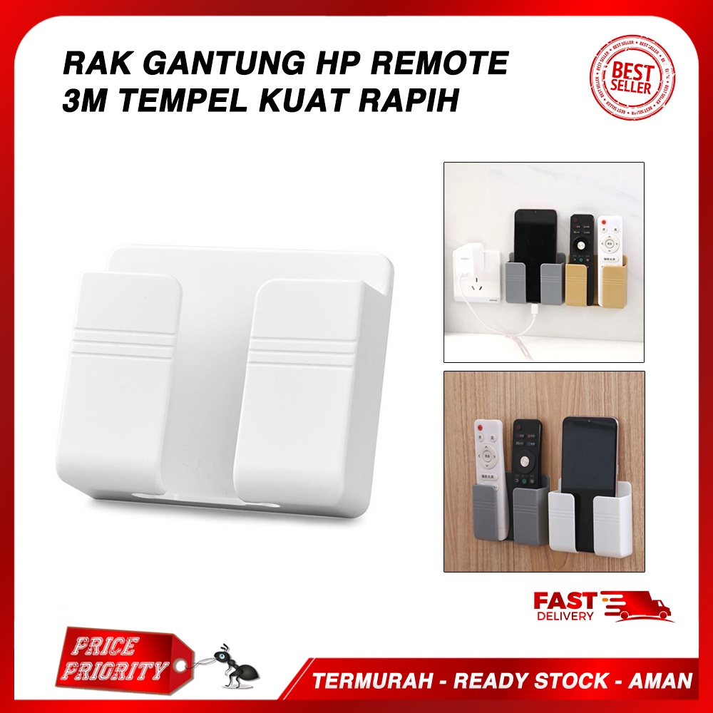 Jual Rak Gantung HP Charger Remote TV AC Tempel Dinding Tembok Hanger ...