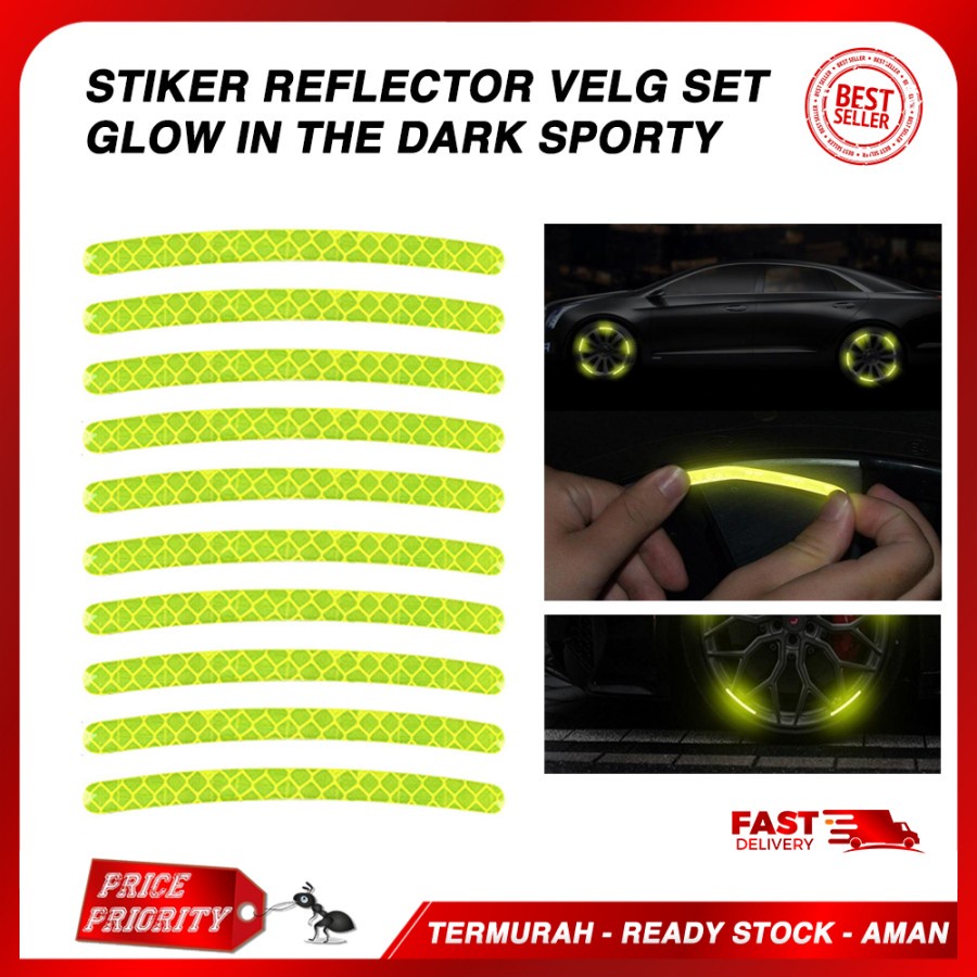 Jual Stiker Reflektor Reflector Velg Mobil Motor Pemantul Cahaya Kuning ...