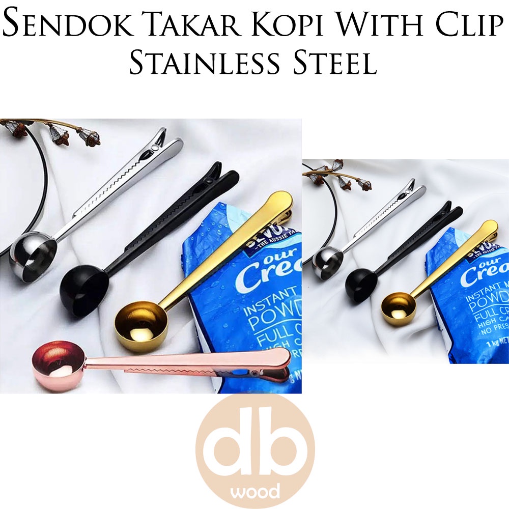 Jual Sendok Takar Kopi Klip Stainless | coffee spoon measuring scoop ...